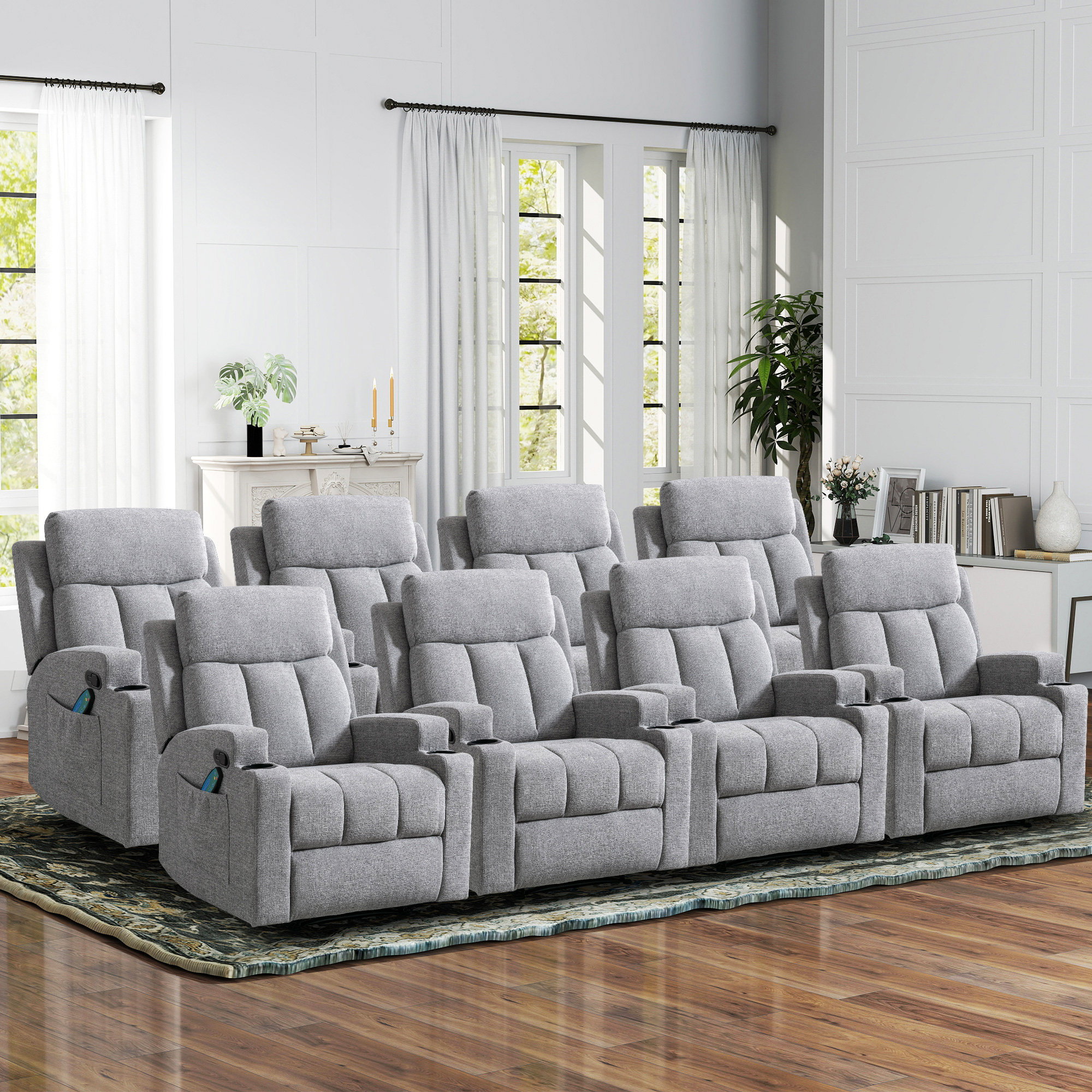 Latitude Run® Dartee 33.07"W Manual Massage Recliner Chair With Heating Function & Dual Cup ...